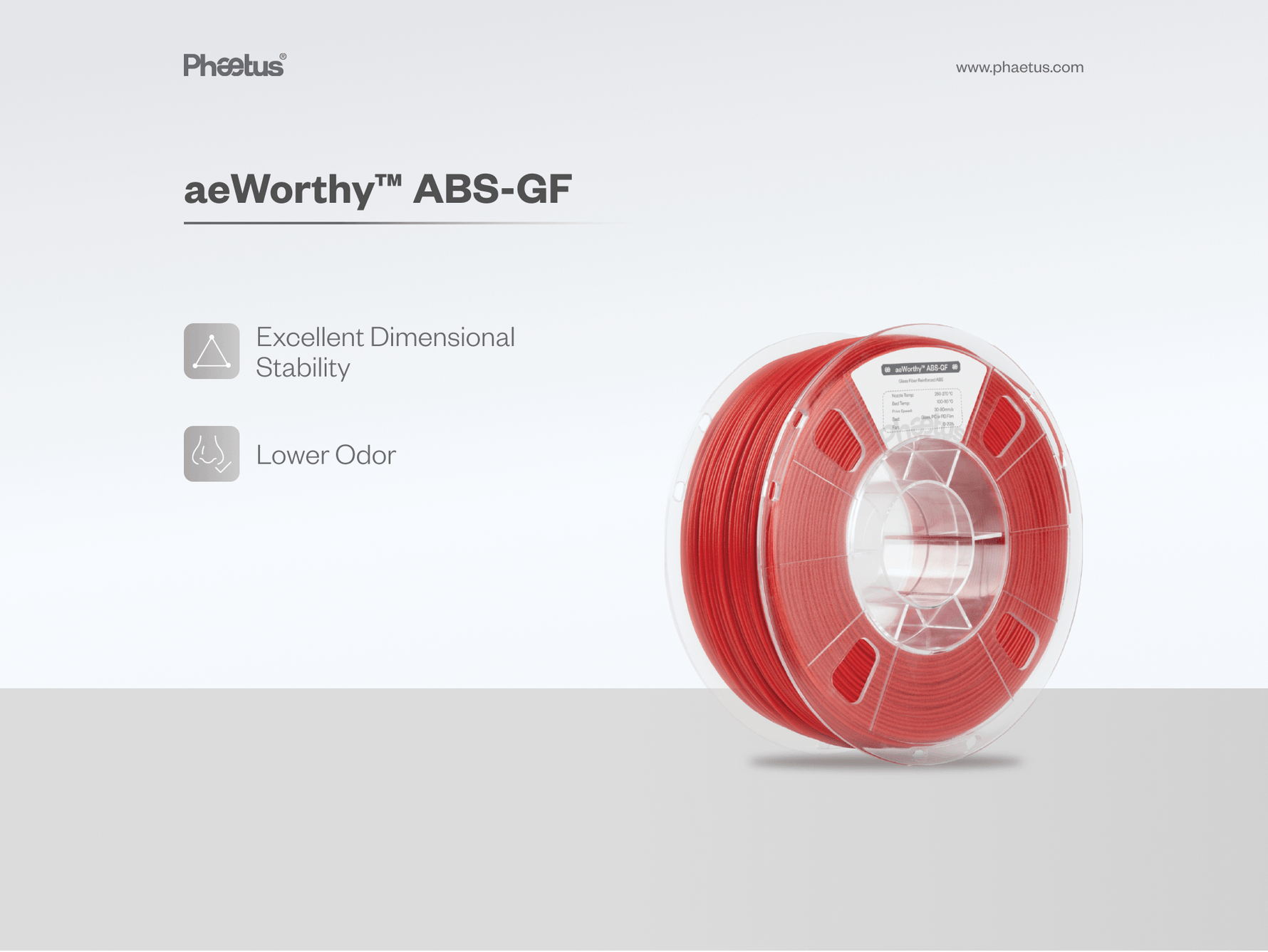 Phaetus aeWorthy ABS-GF GLASS FILLED ABS (Multiple Colors) 3D Printer