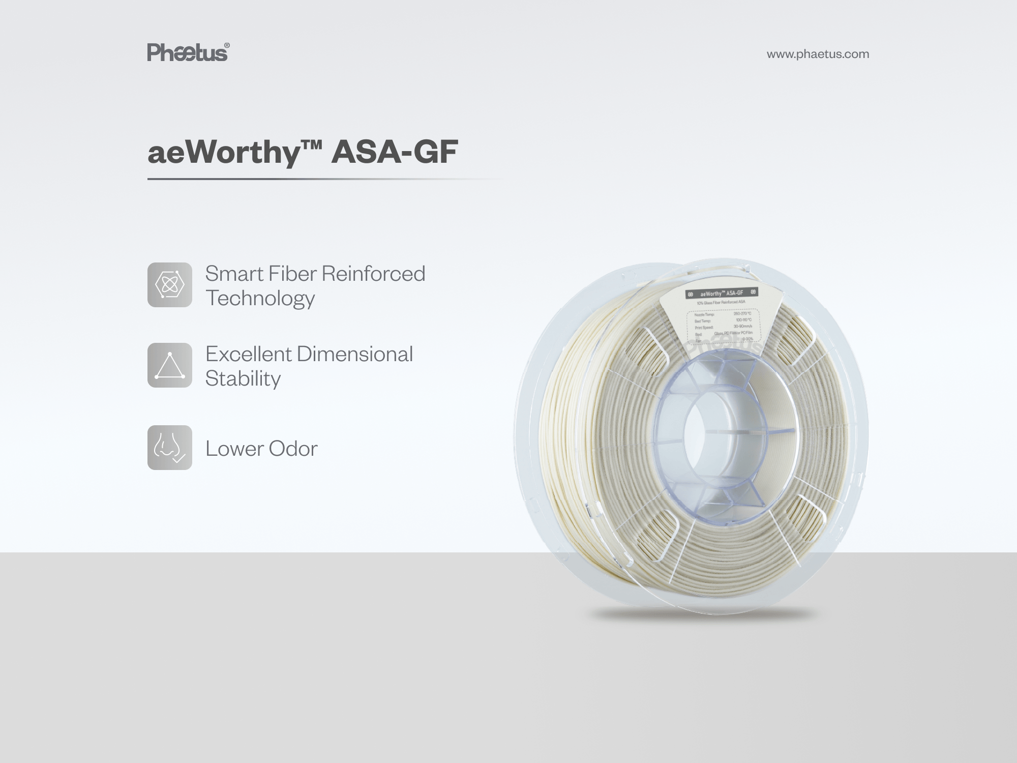 Phaetus aeWorthy ASA-GF GLASS FILLED ASA (Multiple Colors) 3D Printer